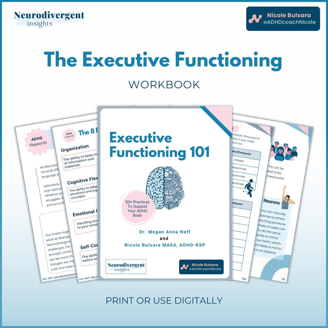 Executive Functioning| ADHD Workbook | ADHD Worksheets | Executive ...