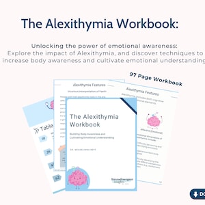 The Alexithymia Workbook ADHD Workbook Autistic Workbook Therapy ...