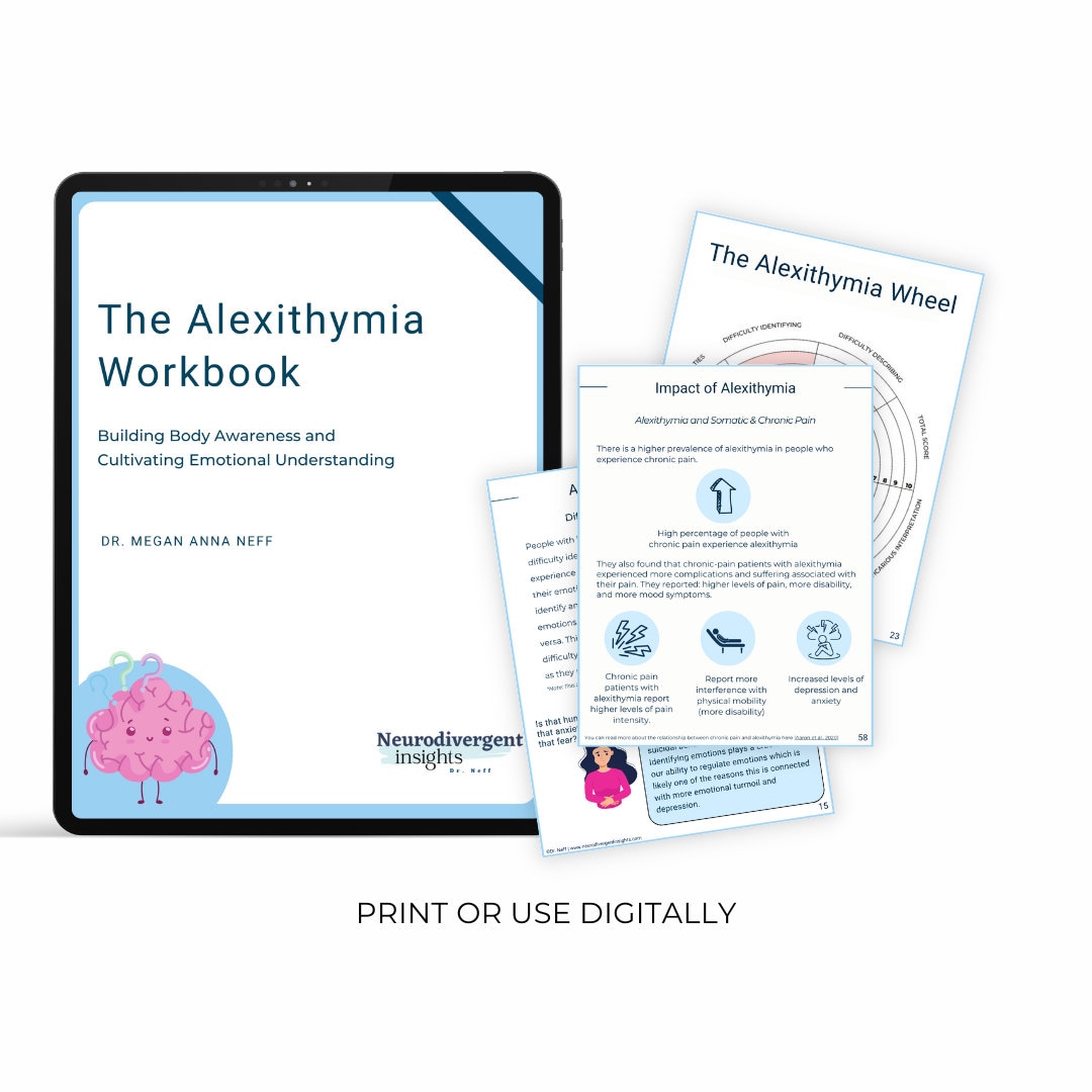 The Alexithymia Workbook ADHD Workbook Autistic Workbook Therapy ...