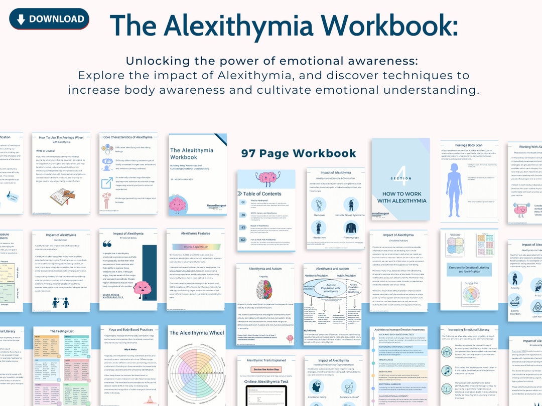 The Alexithymia Workbook personal Use - Etsy