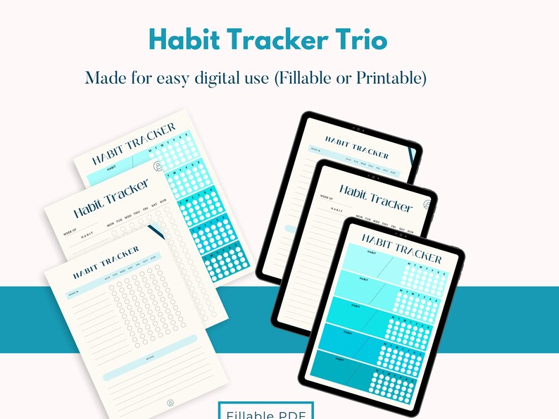 Productivity Bundle habit Tracker Scheduler Pleasure - Etsy