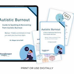 Autism Burnout Bundle Digital Workbook Autism Workbook Therapy ...