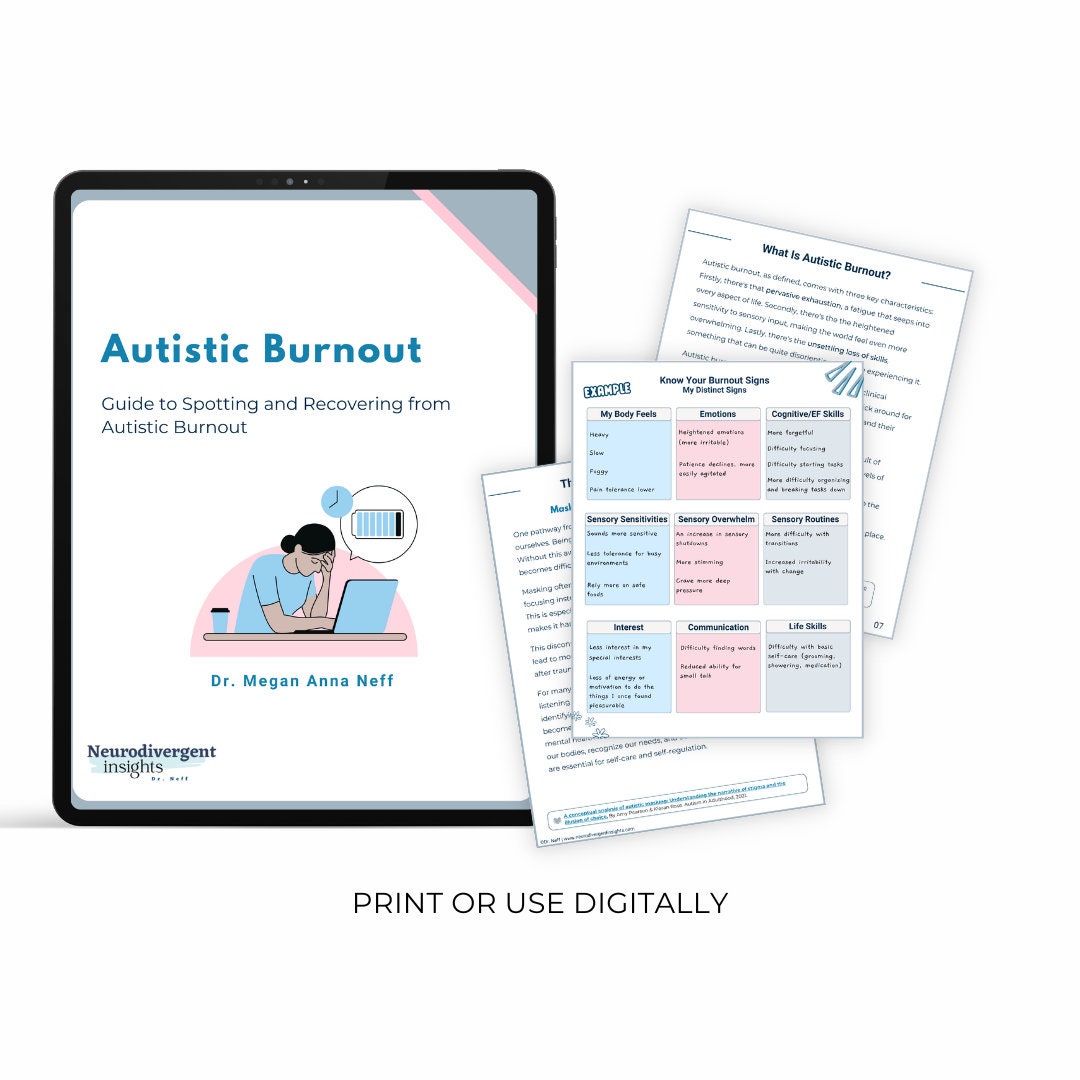 Autistic Burnout Workbook | Autistic Burnout Toolkit | Autism Workbook ...