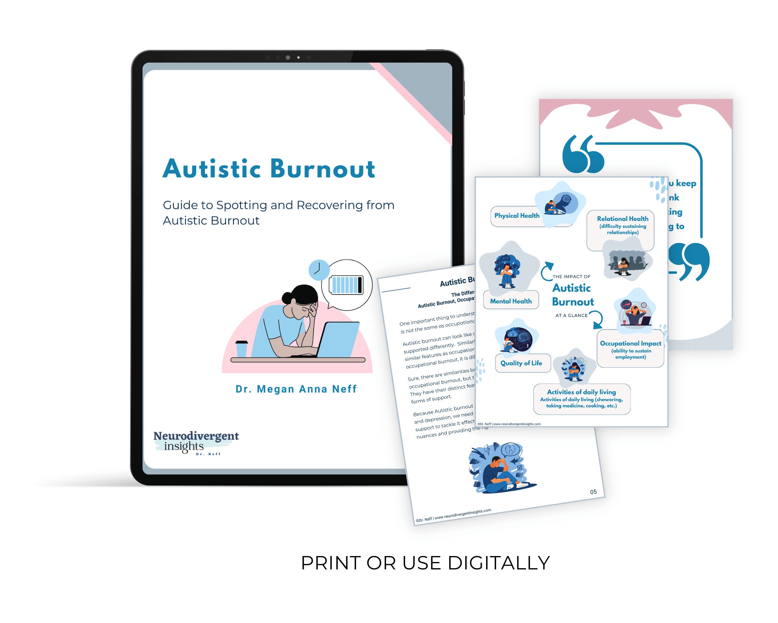 Autistic Burnout Workbook Autistic Burnout Toolkit Autism Workbook ...