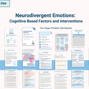 Therapy Workbook CBT ACT Neurodivergent Emotions Therapy Resources ...