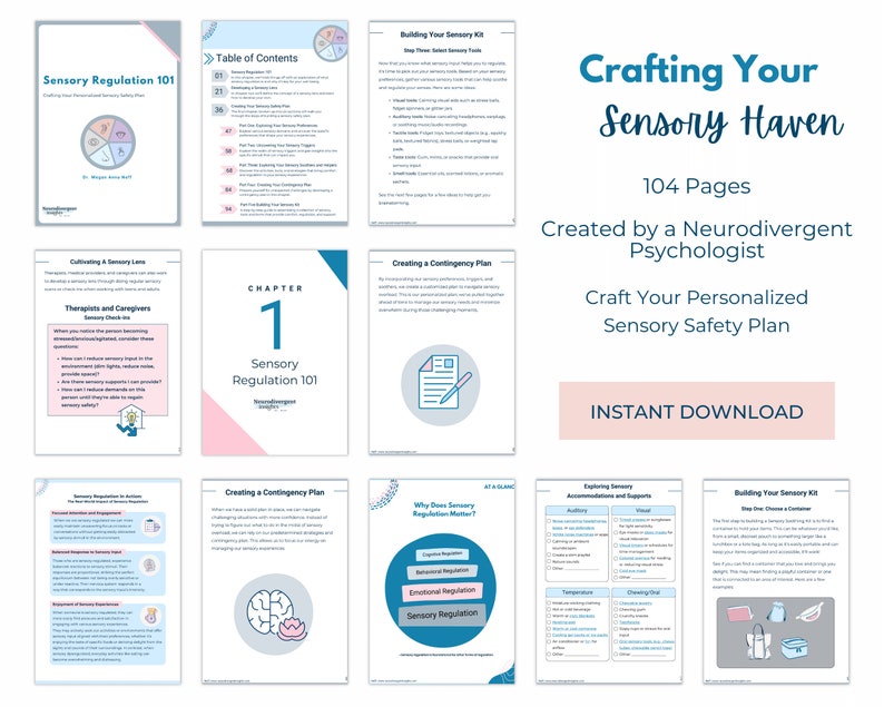 Personalized Sensory Safety Plan Sensory Regulation Workbook Digital ...