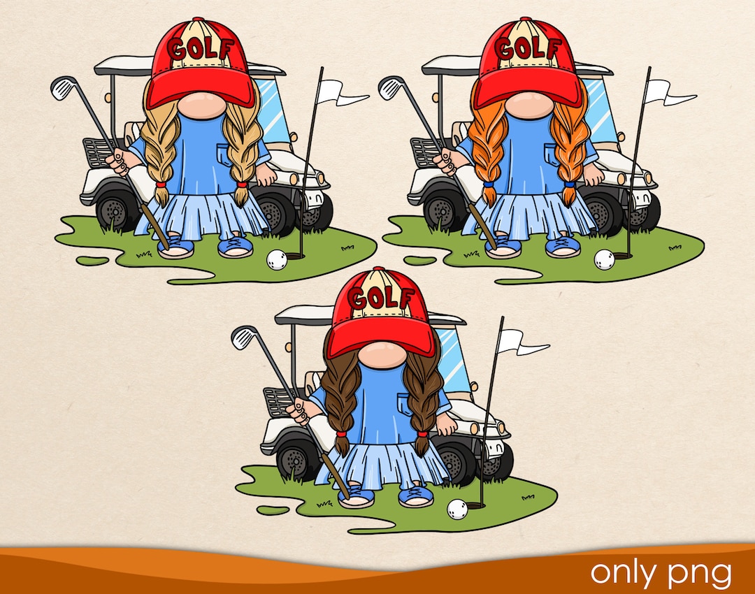 Golf Gnome Png Sublimation Design, Hand Drawn Gnome Png, Golf Gnome Png ...