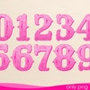 Birthday Numbers Png, Paw Numbers Png, Pink Numbers Png, Digital ...