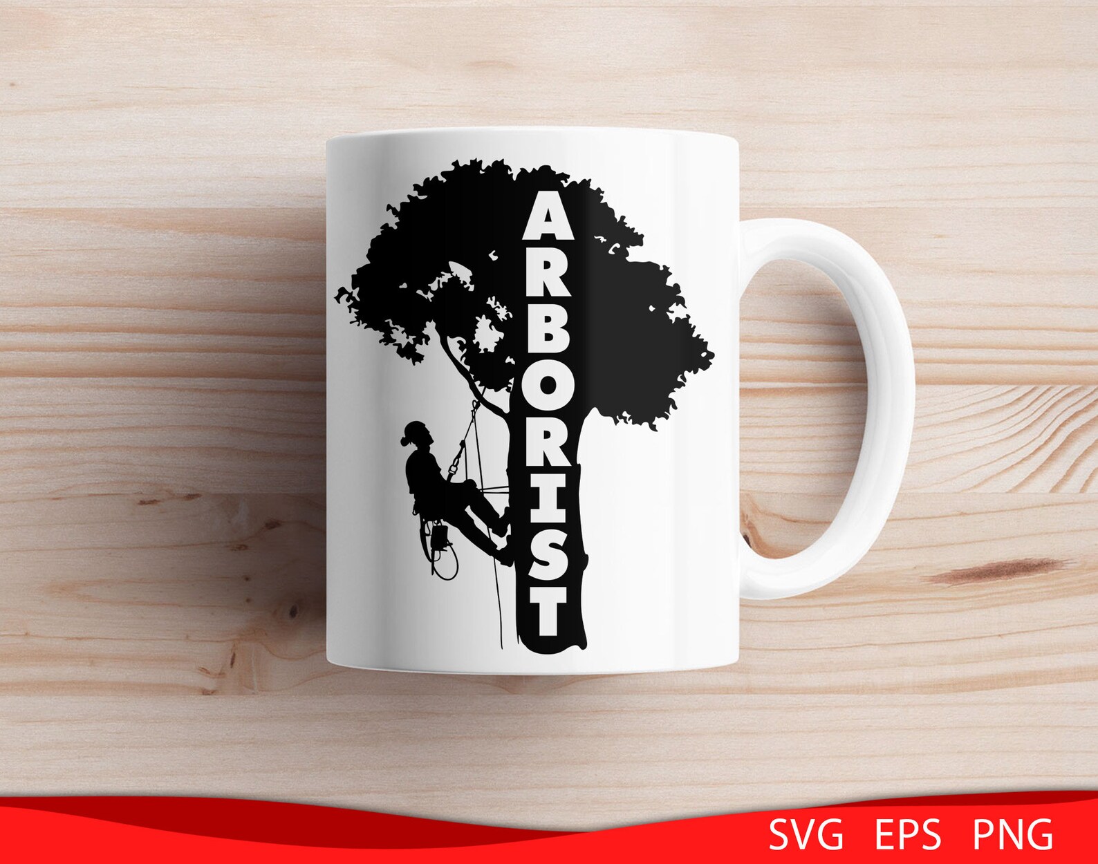 Tree Arborist SVG Tree Services Svg, Tree Cutter Climbing, Silhouette ...