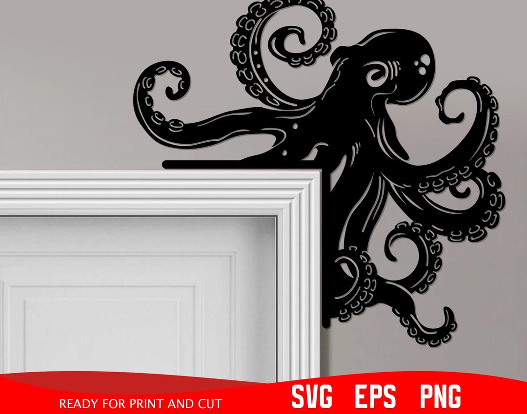 Octopus Door Topper Door Corner Svg, Octopus Corner Svg, Home ...