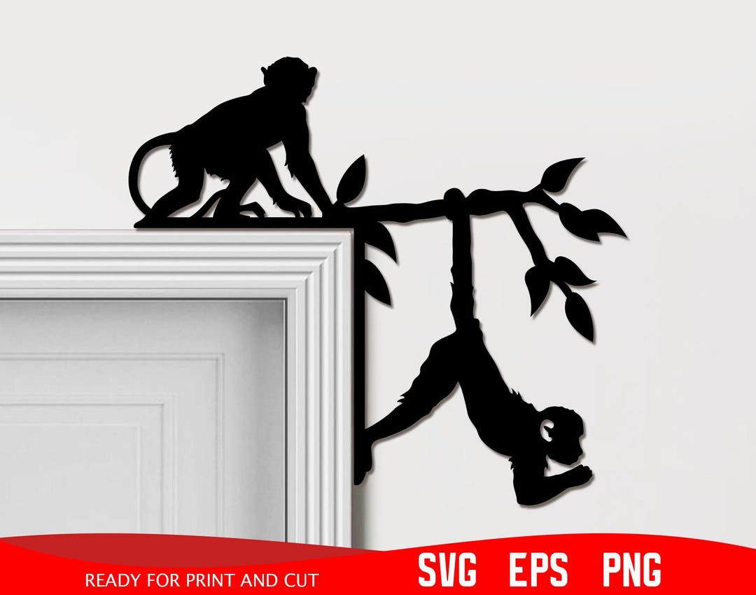 Monkey Window and Door Corner Svg, Monkey Door Corner Svg, Home ...
