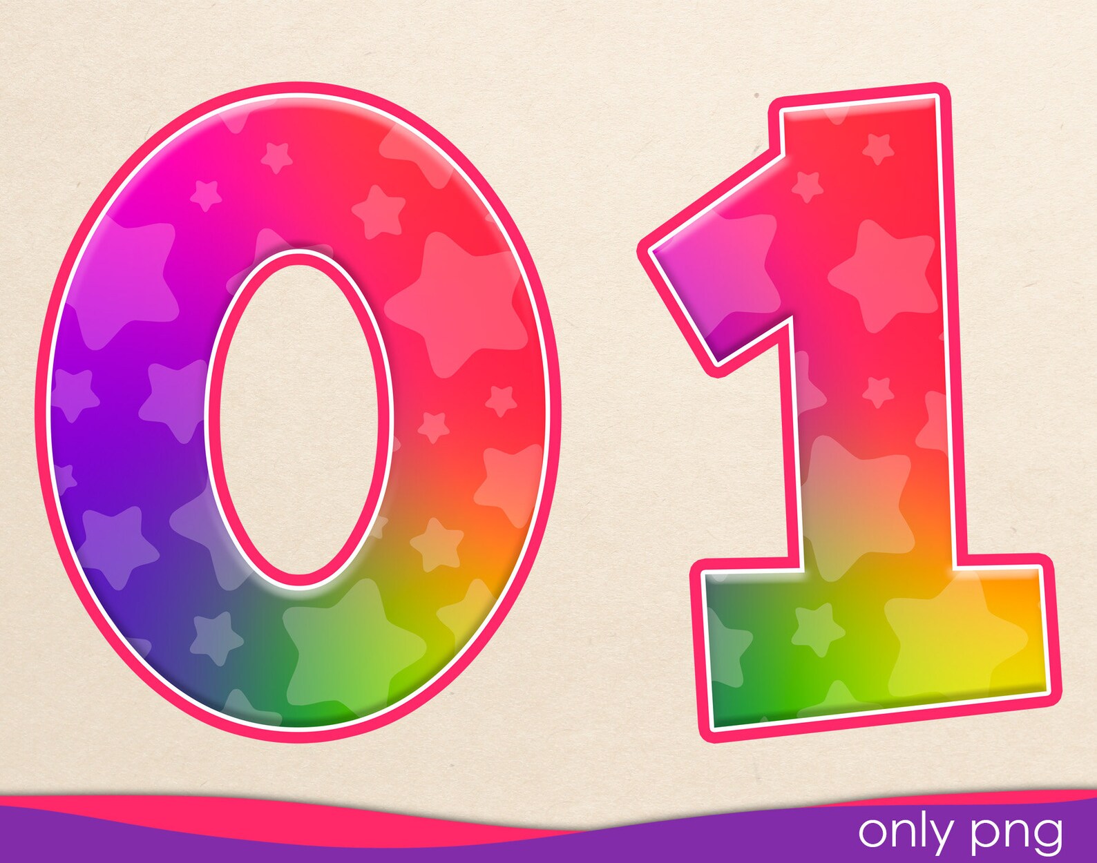 Birthday Numbers Png, Rainbow Numbers Png, Multicolored Numbers Png ...
