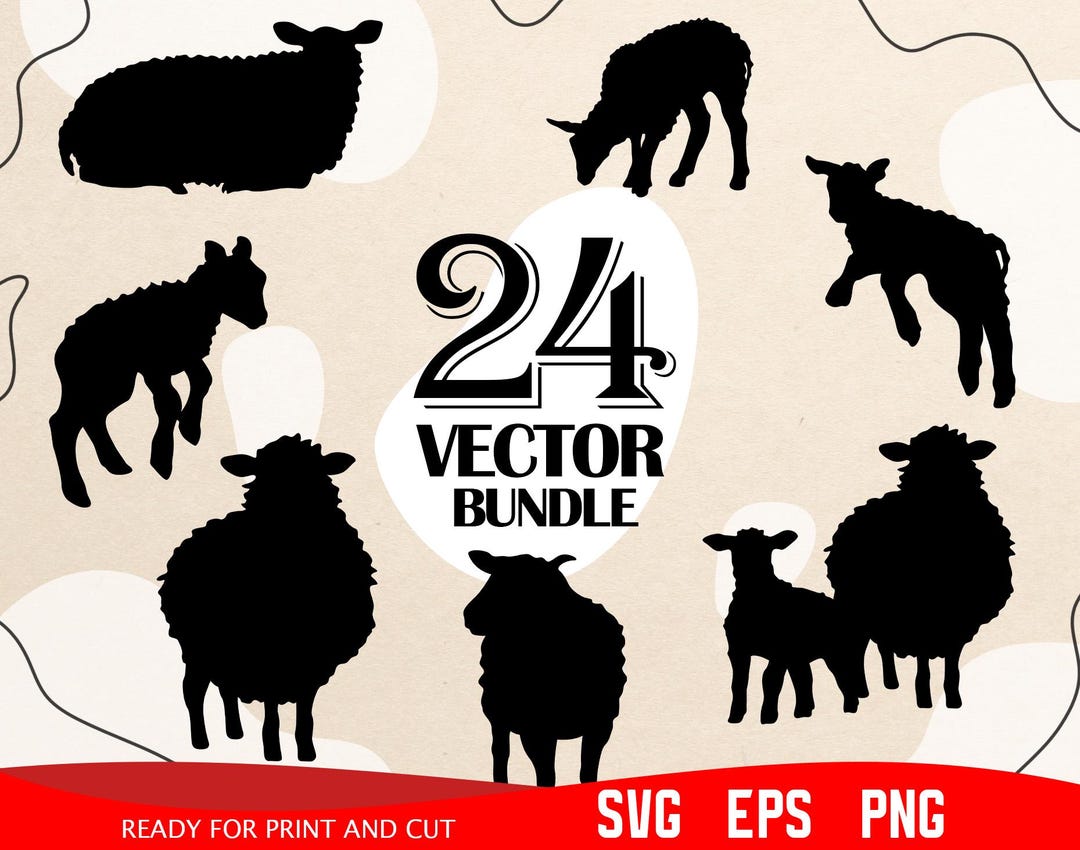 Sheep SVG Bundle, Sheep Svg Eps, Sheep Png, Sheep Vector, Sheep Cut ...