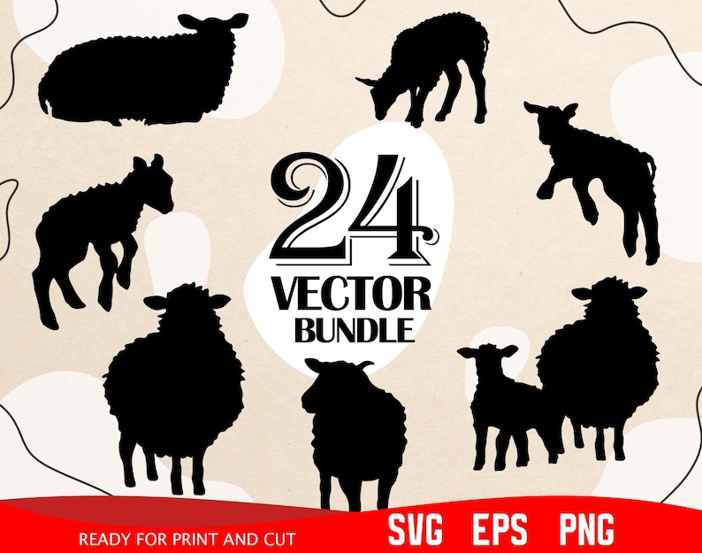 Sheep SVG Bundle, Sheep Svg Eps, Sheep Png, Sheep Vector, Sheep Cut ...