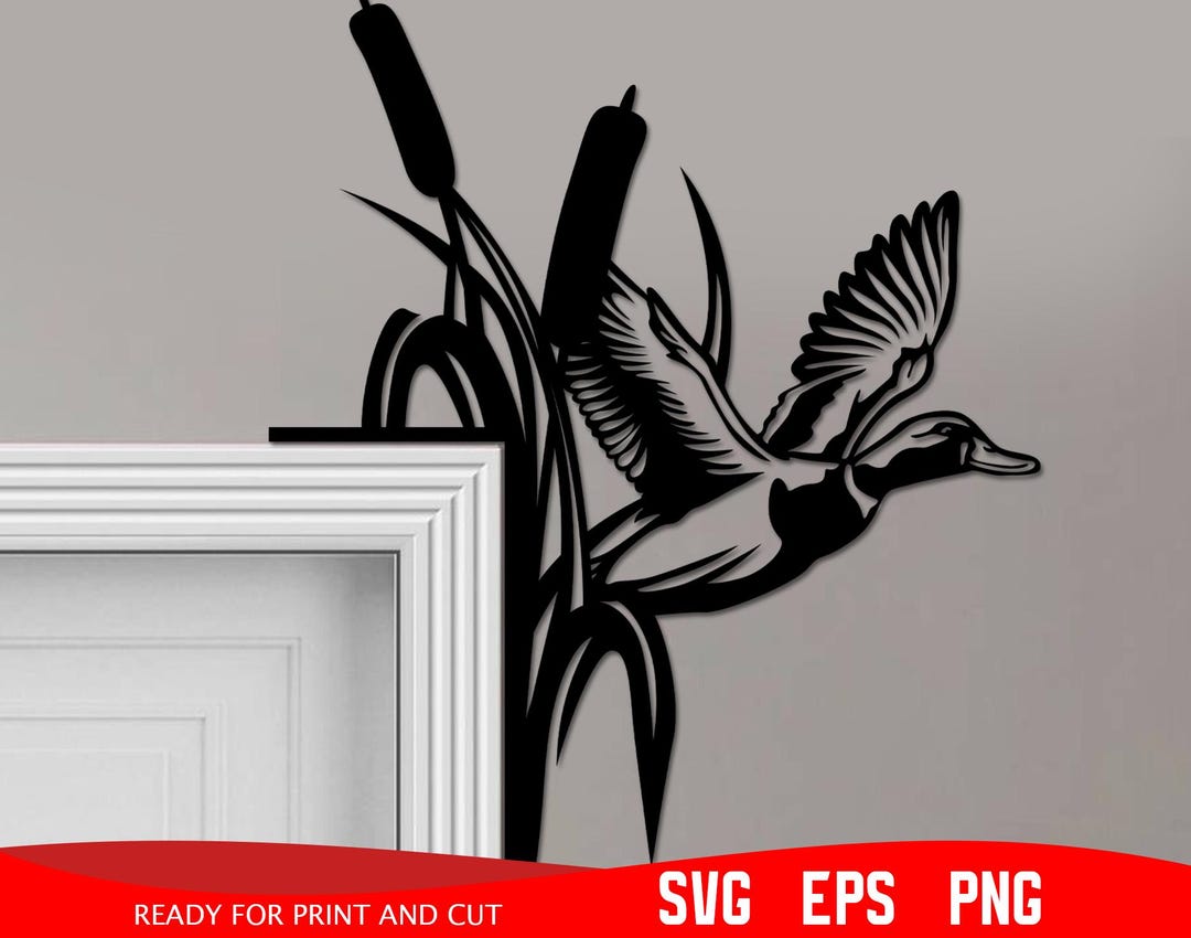 Duck Hunting Door Corner Svg, Hunting Door Corner Svg, Home Decoration ...