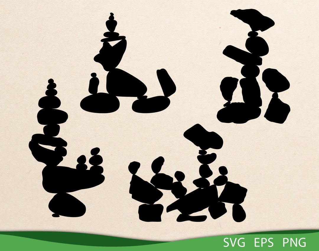 Balancing Stones Svg, Stacking Stones, Zen Stones, Stacking Rocks ...