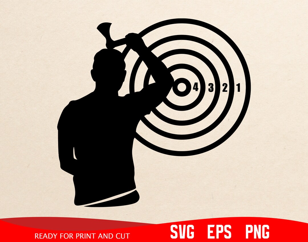 Axe Throwing Design Png Eps Svg, Printing Sublimation Tshirt PNG ...
