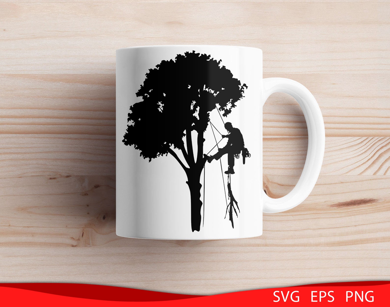 Tree Arborist SVG Tree Services Svg, Tree Cutter Climbing, Silhouette ...