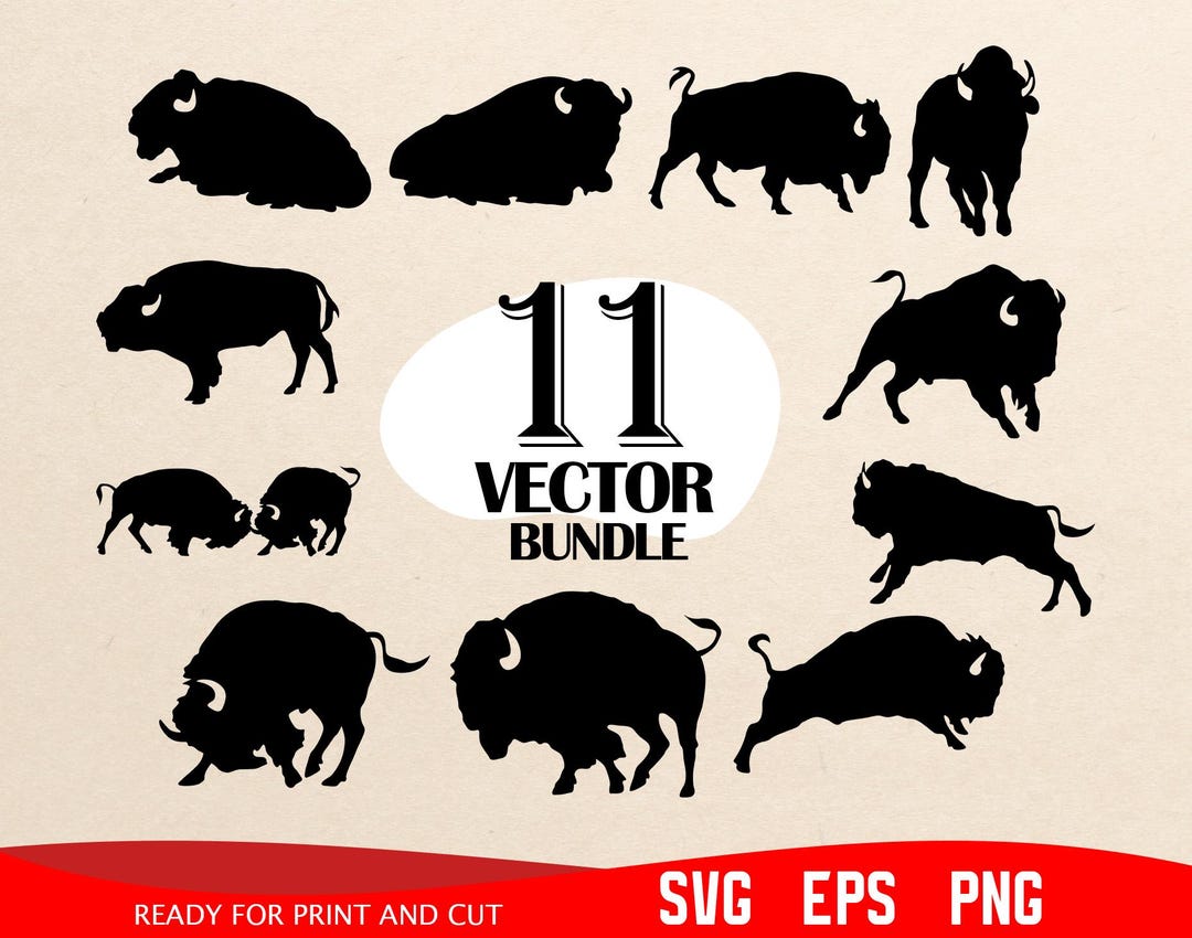 Buffalo SVG Bundle, Buffalo Svg Eps, Buffalo Png, Buffalo Vector, Quail ...