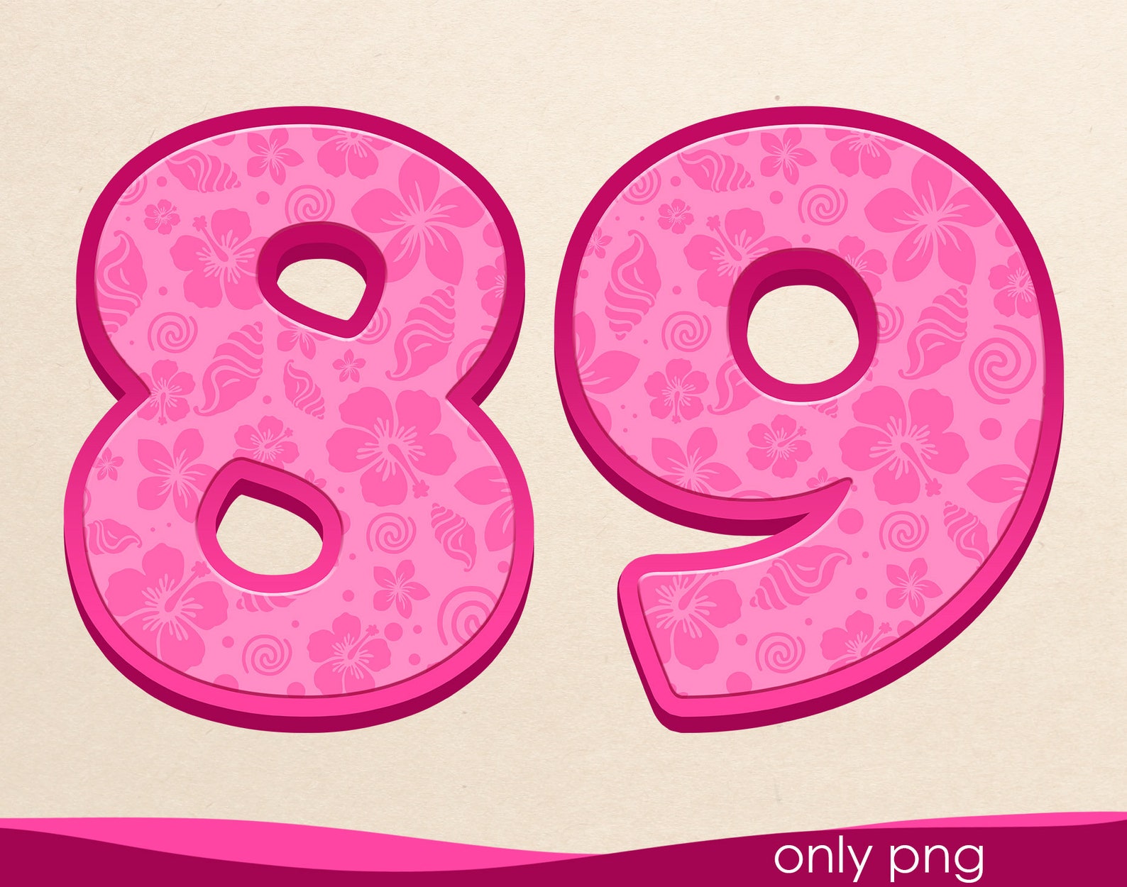 Tropical Numbers Png, Summer Time Number PNG, Beach Life, Hawaii ...