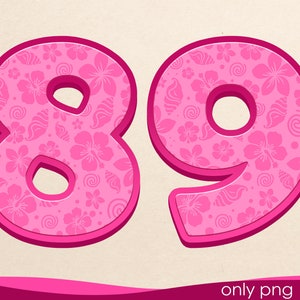 Tropical Numbers Png, Summer Time Number PNG, Beach Life, Hawaii ...