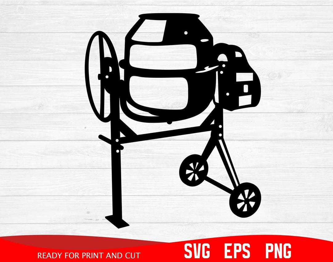 Concrete Mixer SVG, Construction Equipment Svg, Concrete Mixer ...