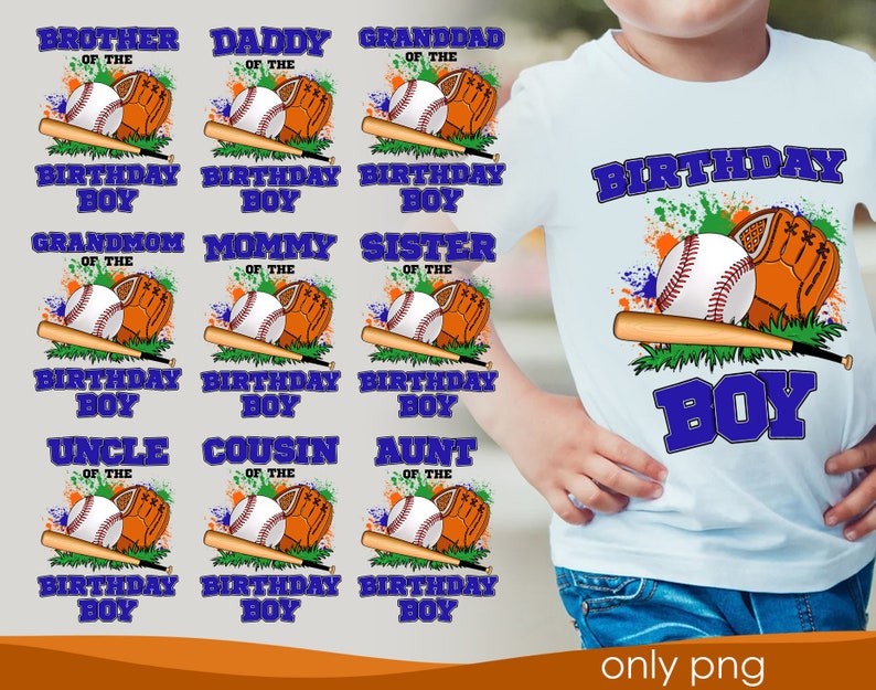 Baseball Birthday Boy Png, Baseball Birthday Family Png, Baseball Boy ...