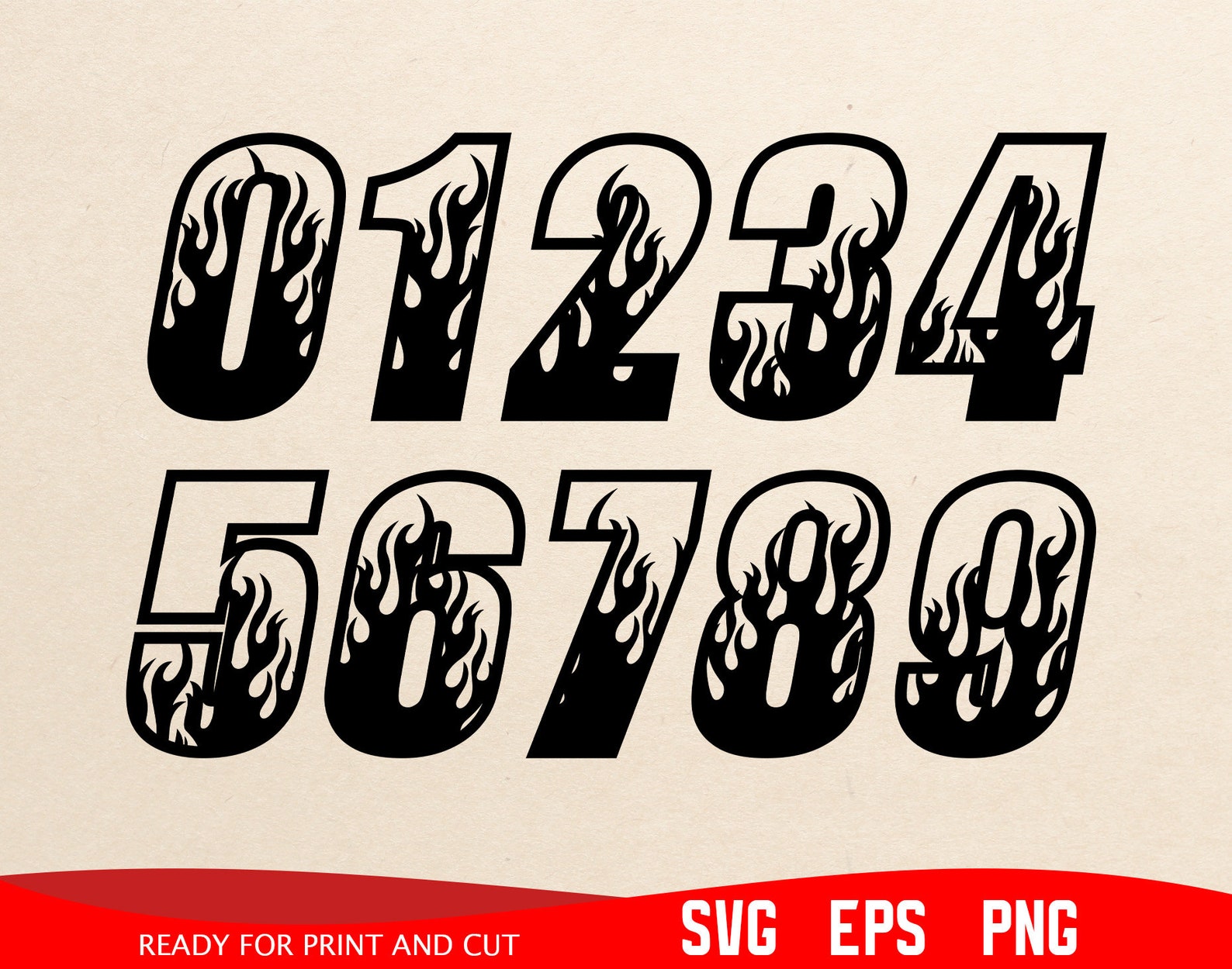 Flame Font Svg, Fire Font Svg, Burning Font Svg, Fire Numbers Svg ...