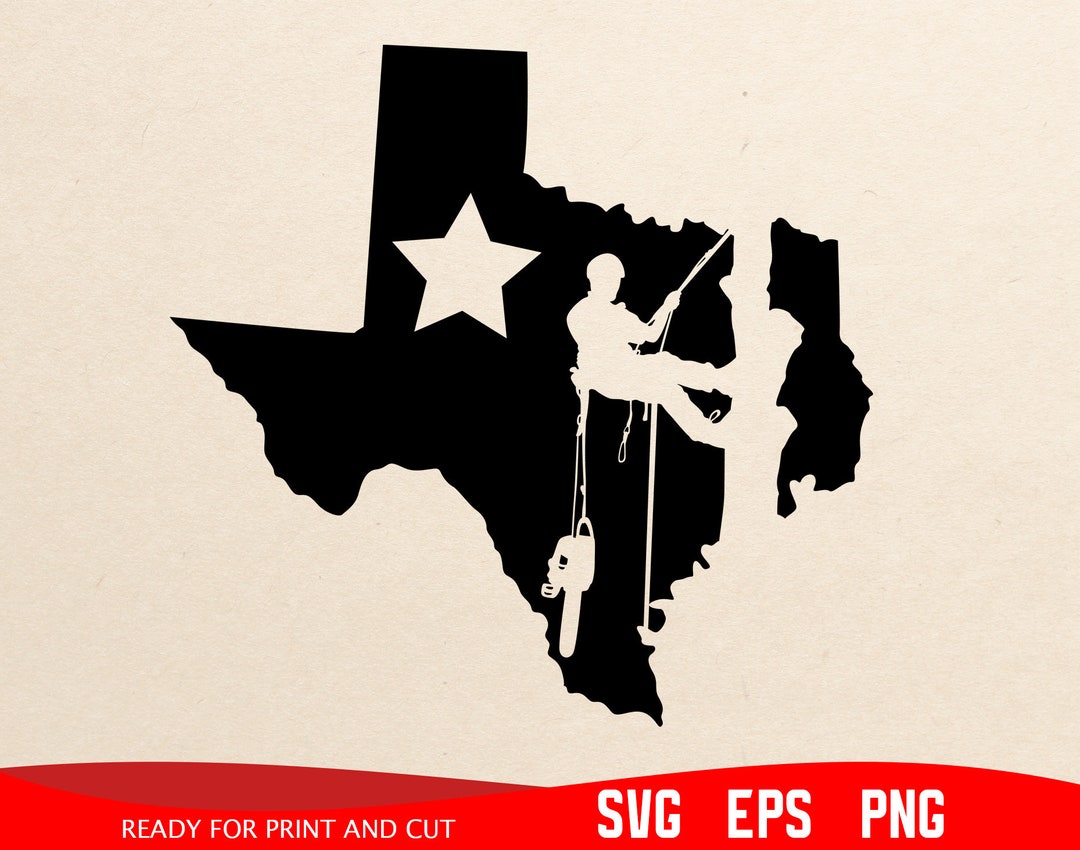 Tree Arborist SVG - Tree Services Svg, Tree Cutter Climbing, Silhouette ...