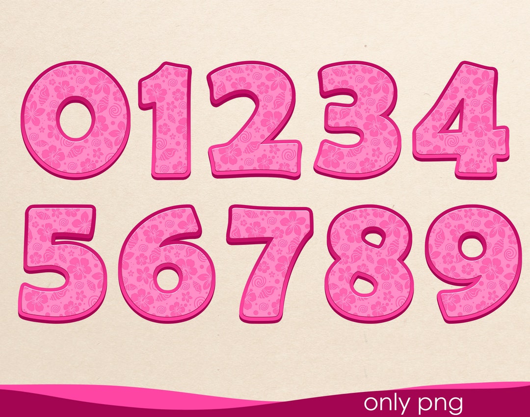 Tropical Numbers Png, Summer Time Number PNG, Beach Life, Hawaii ...