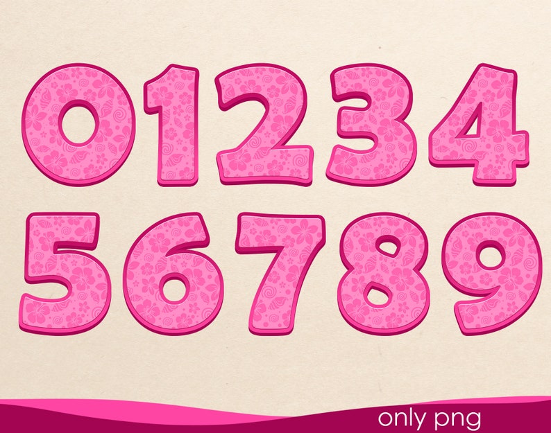 Tropical Numbers Png, Summer Time Number PNG, Beach Life, Hawaii ...