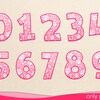 Birthday Numbers Png, Paw Numbers Png, Pink Numbers Png, Digital ...