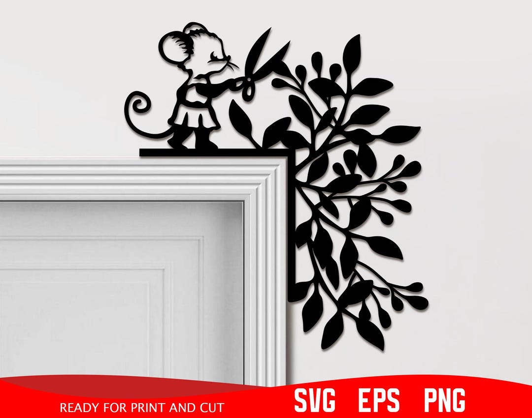Mouse Door Corner Svg, Garden Door Corner Svg, Home Decoration Svg ...
