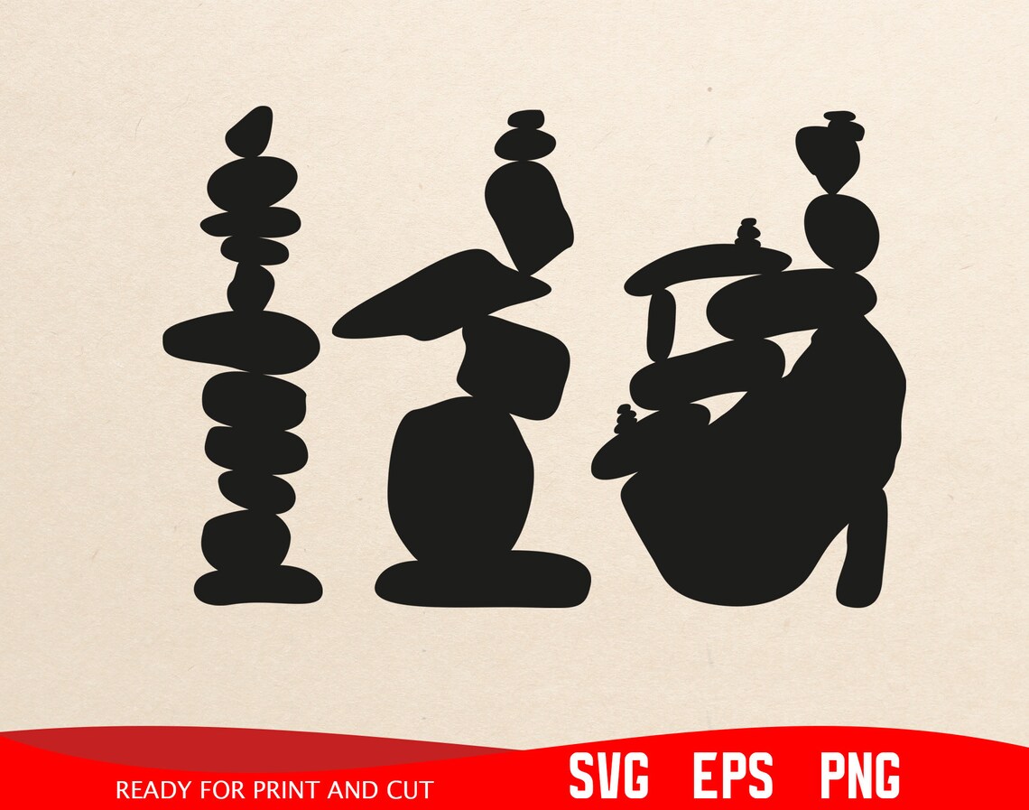 Balancing Stones Svg, Stacking Stones, Zen Stones, Stacking Rocks ...