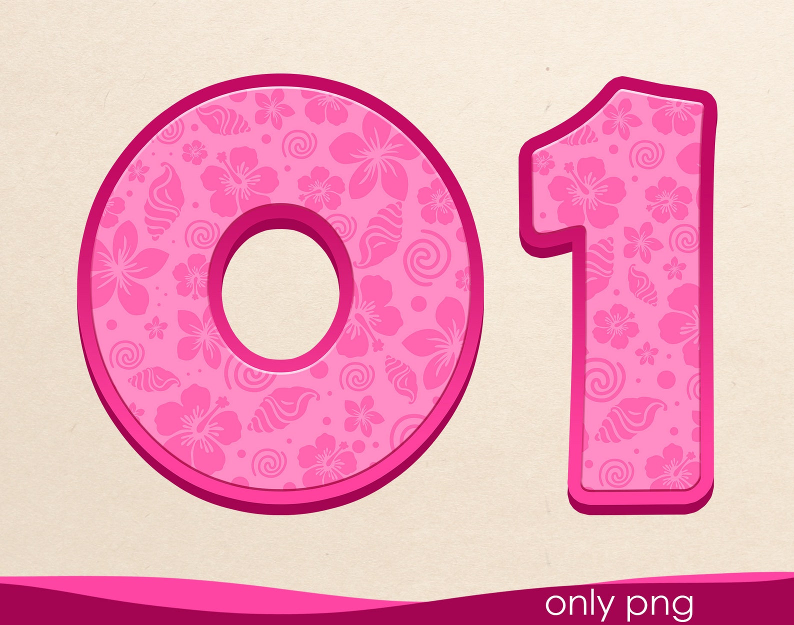 Tropical Numbers Png, Summer Time Number PNG, Beach Life, Hawaii ...