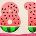 Watermelon Numbers Png, Summer Numbers Png, Birthday Watermelon Numbers ...