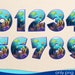 Sea Aquarium Birthday Numbers Png, Ocean Sea Numbers Png, Birthday ...