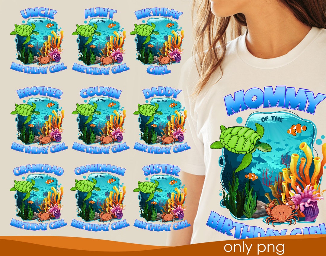Sea Aquarium Birthday Girl Family Png, Ocean Sea Birthday Family Png ...