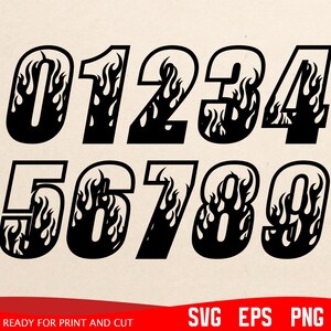 Flame Font Svg, Fire Font Svg, Burning Font Svg, Fire Numbers Svg ...