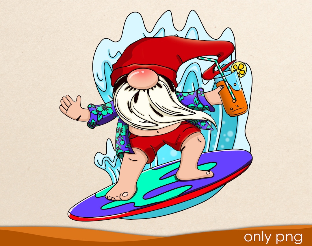 Summer Gnomes Png, Beach Gnome Png, Surf Gnome Png, Sublimation Print ...