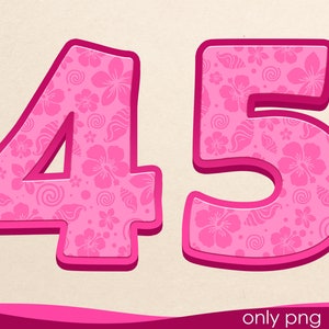 Tropical Numbers Png, Summer Time Number PNG, Beach Life, Hawaii ...