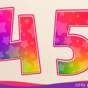 Birthday Numbers Png, Rainbow Numbers Png, Multicolored Numbers Png ...