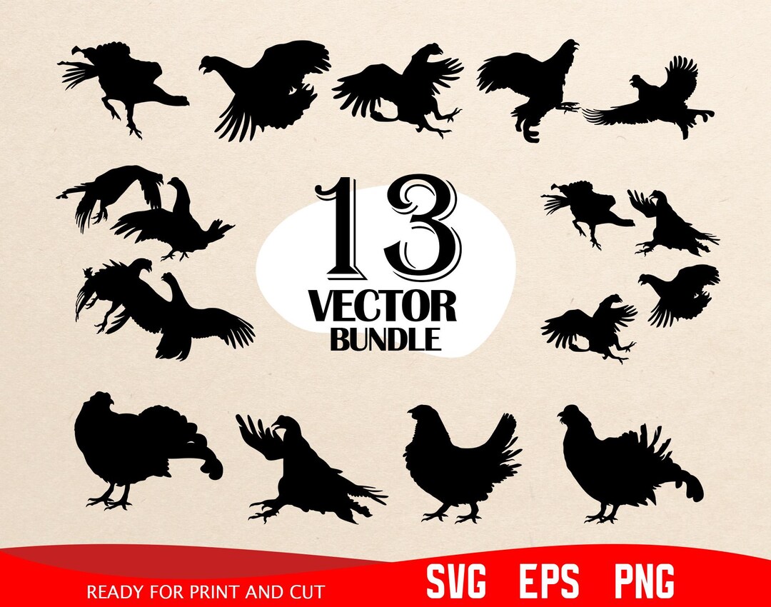 Black Grouse SVG Bundle, Black Grouse Svg Eps Png, Vector, Black Grouse ...