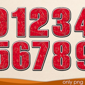 Spider Web Numbers Png, Birthday Numbers Png, Digital Download, Numbers ...