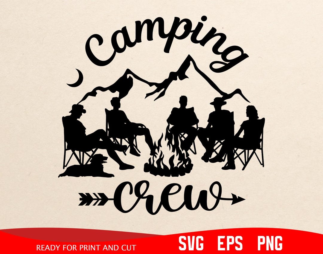 Campfire People SVG, Camping People Around Campfire Cricut, Camping ...