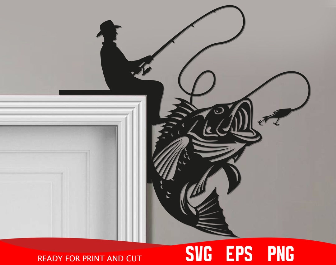 Door Corner Svg, Door Corner Fishing Svg, Bass Fishing Svg, Bass Png ...