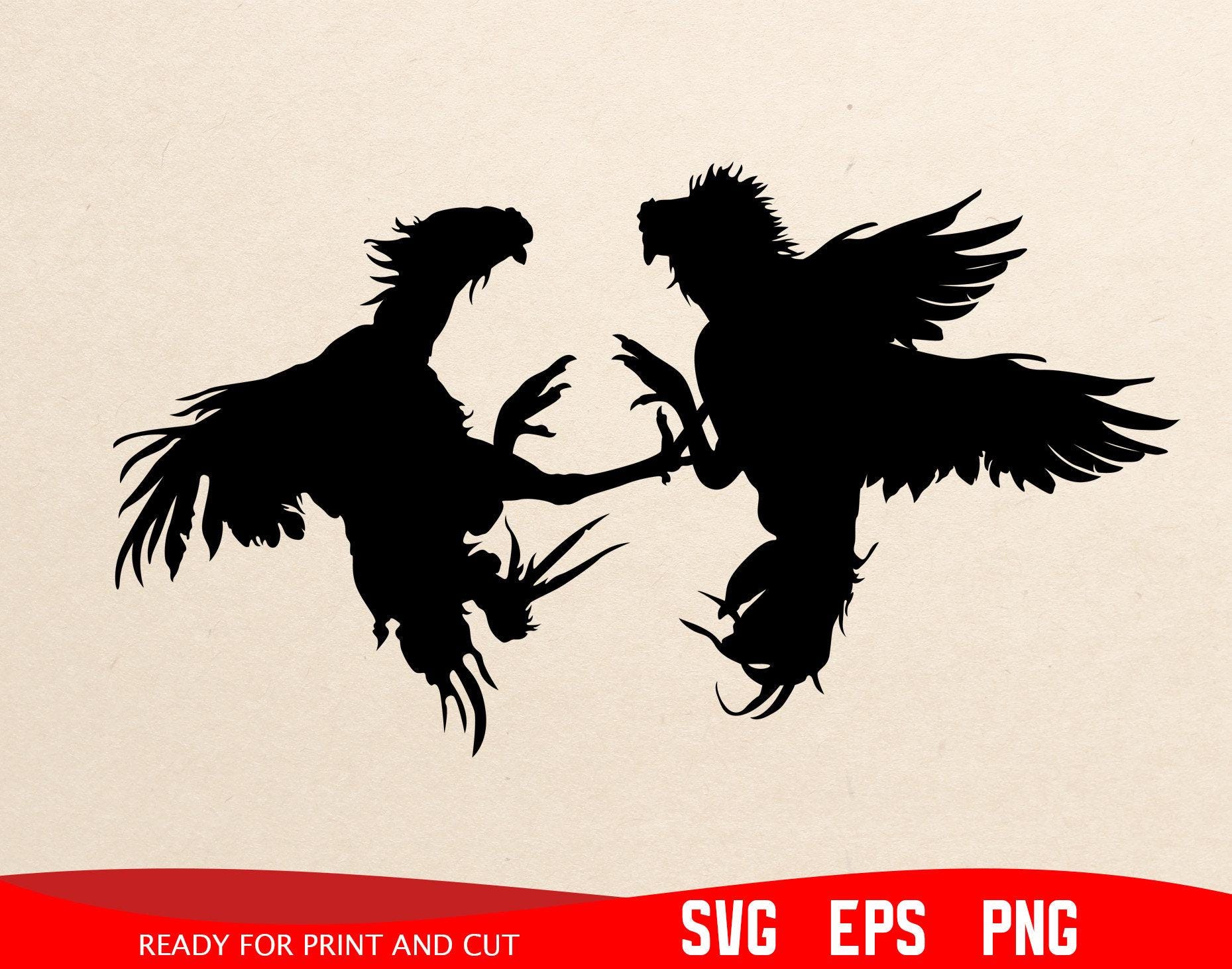 Pelea de gallos SVG, Granja SVG, Gallo SVG, Archivo Cricut, Clipart de ...