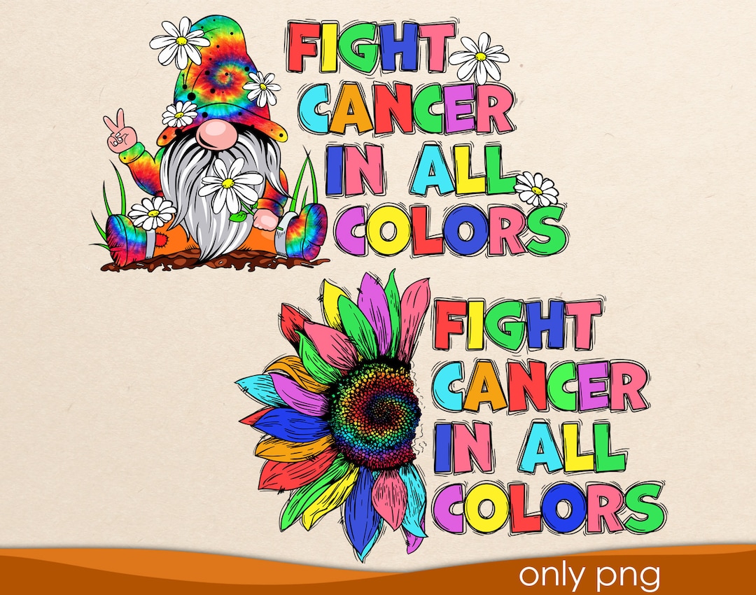 Fight Cancer in All Colors Png, Cancer Warrior Png, Ribbon Clipart ...