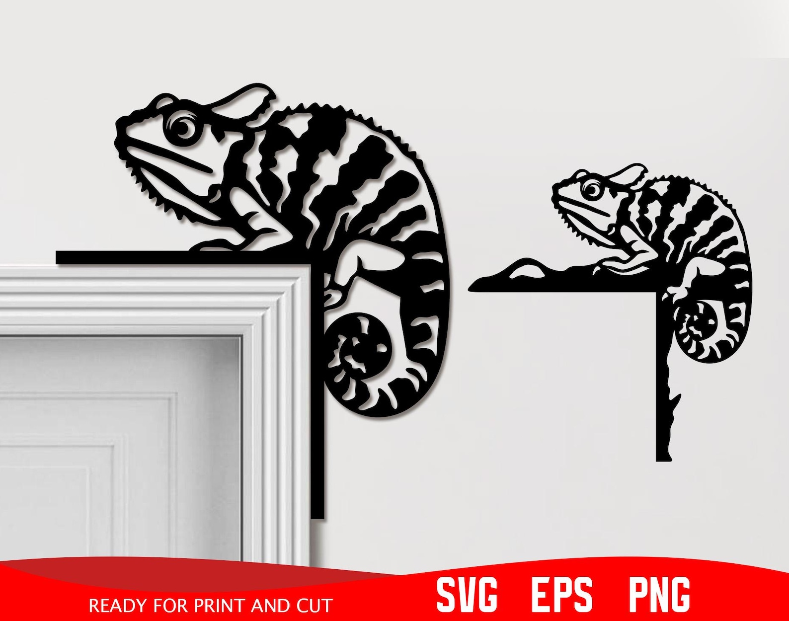 Chameleon Door Corner Svg, Wild Animals Door Corner Svg, Home ...