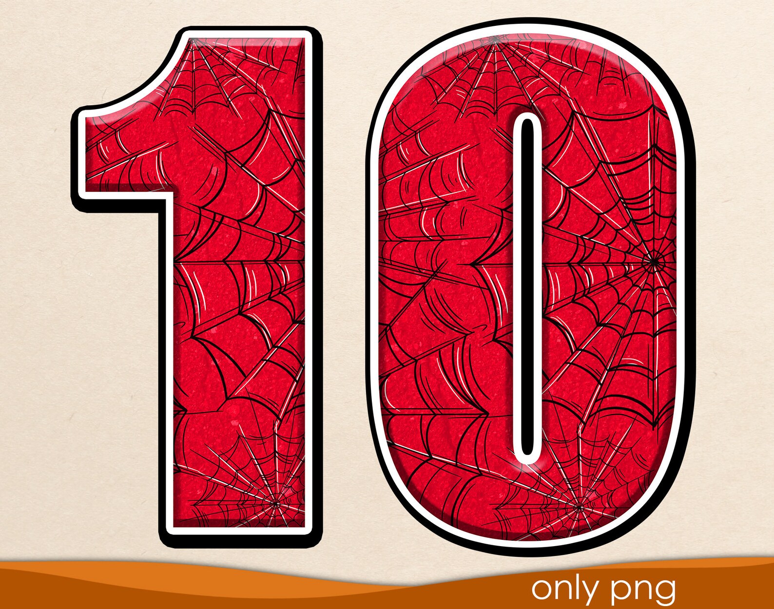 Spider Web Numbers Png Birthday Numbers Png Digital - Etsy
